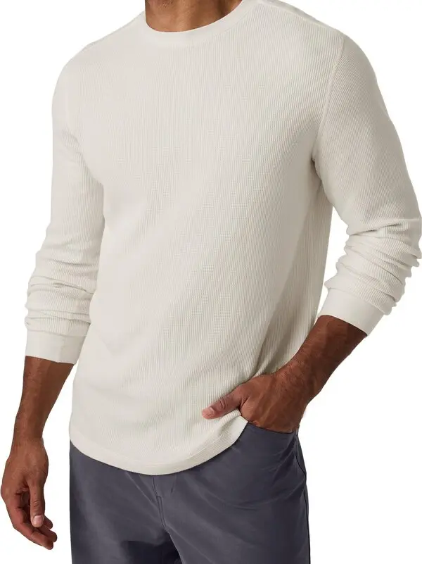 Vuori Waffle Crew Neck T-shirt - Marshmallow