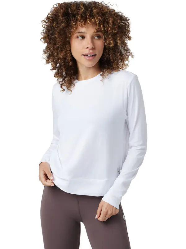 Vuori Daydream Crewneck Long-sleeve Shirt - White