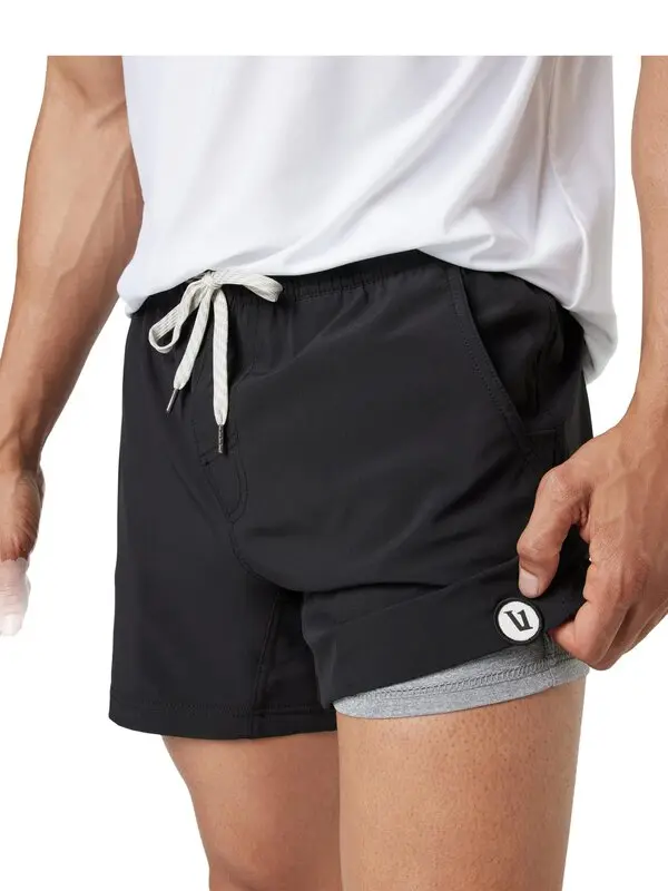 Vuori Kore Lined 5" Shorts - Black