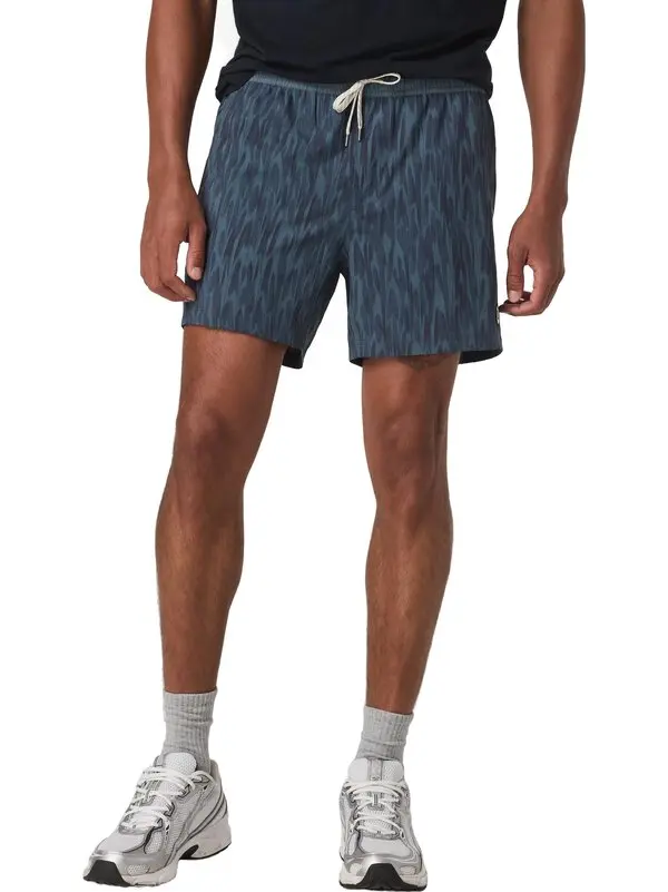 Vuori Kore Lined 5" Shorts - Blue Sea Pampas