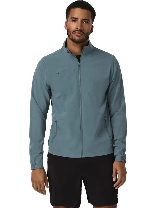 Vuori Venture Track Jacket - Blue Sea Linen Texture