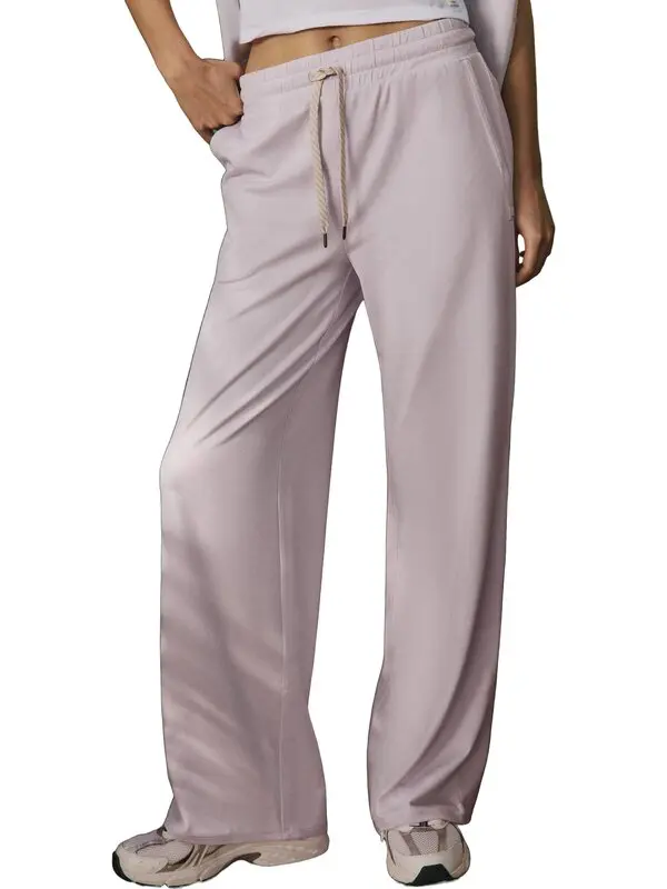 Vuori Halo Essential Wide Leg Pants - Lilac Breeze Heather