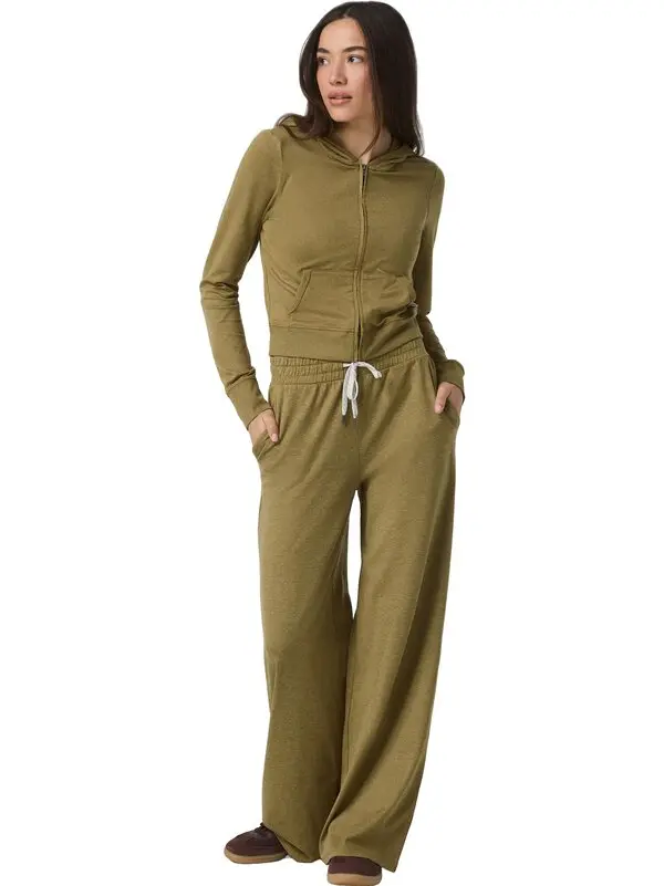 Vuori Halo Essential Wide-leg Pants - Saguaro Heather