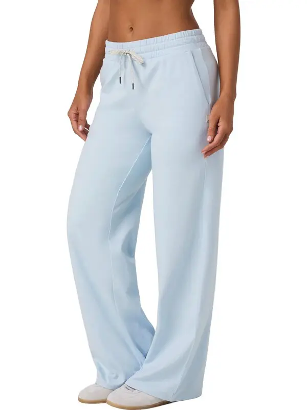 Vuori Halo Essential Wide Leg Pants - Soft Sky Heather