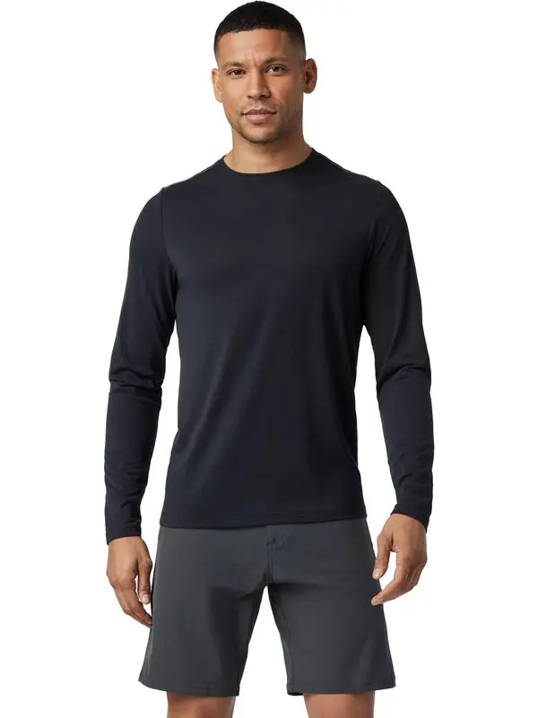 Vuori Long Sleeve Current Tech Tee - Black