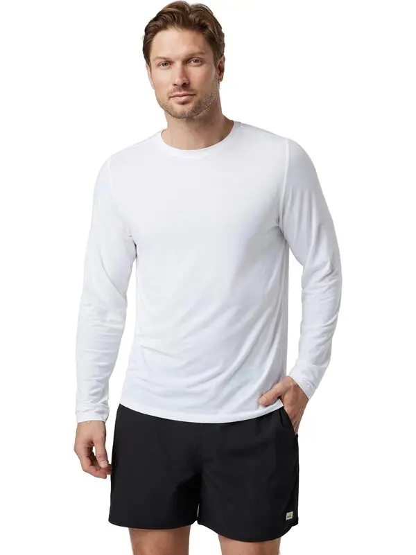 Vuori Long Sleeve Current Tech Tee - White