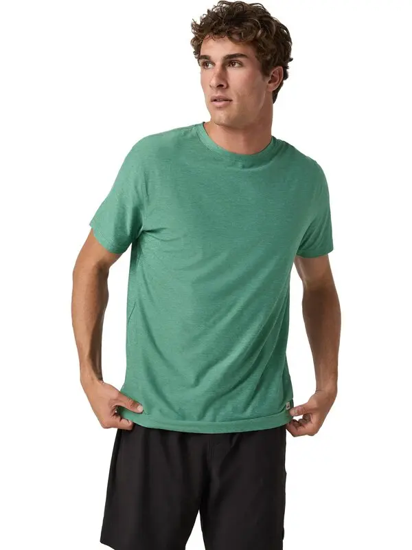 Vuori Strato Tech T-shirt - Hedge Green Heather