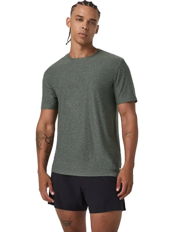 Vuori Strato Tech T-shirt - River Rock Heather
