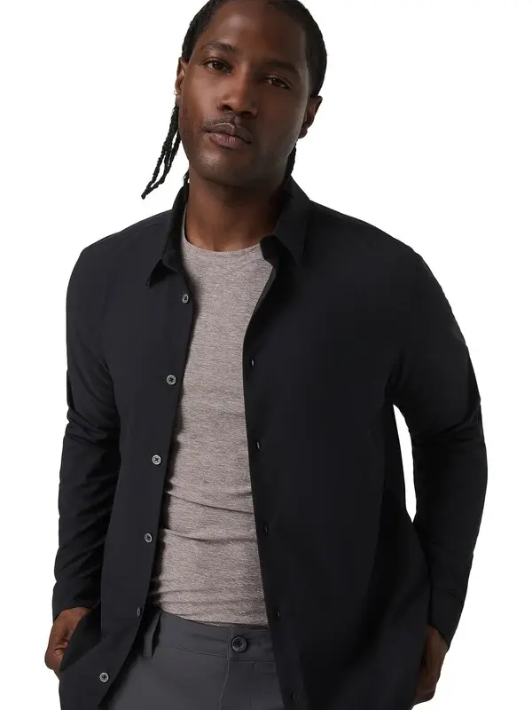 Vuori Long Sleeve Manhattan Button Down - Black