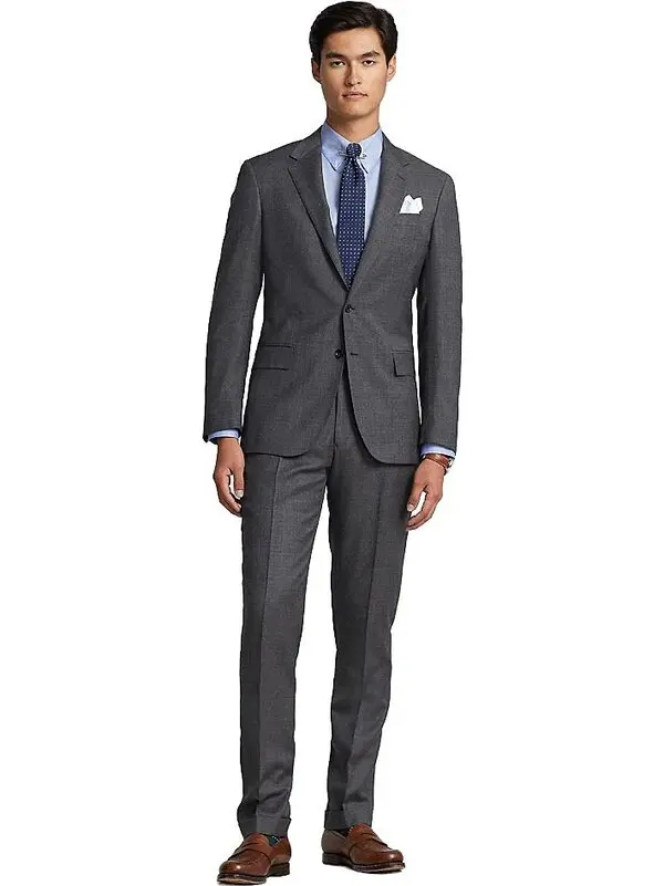 Polo Ralph Lauren Polo Wool Sharkskin Suit - Medium Grey Multi