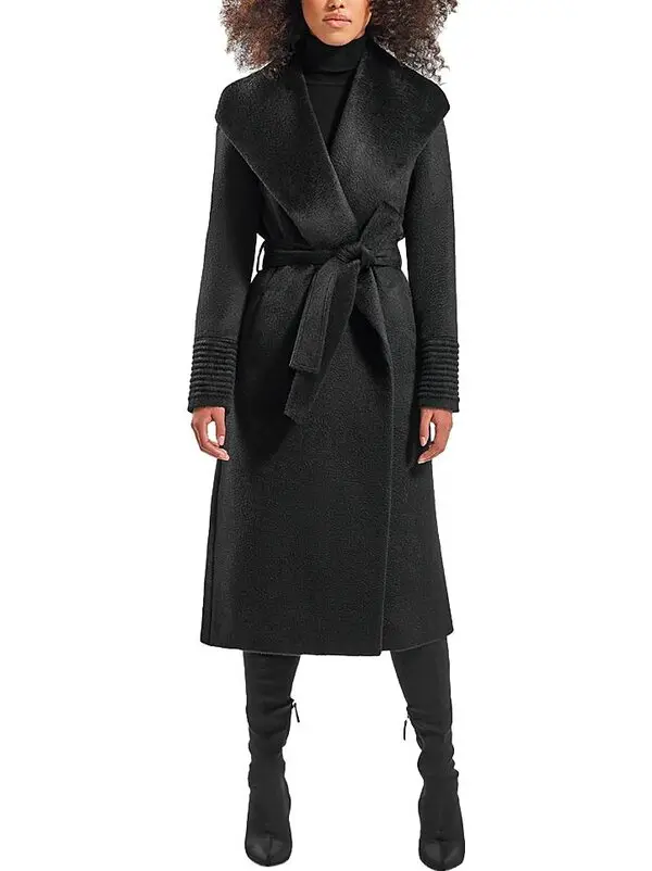 Sentaler Suri Alpaca-blend Wrap Coat - Black