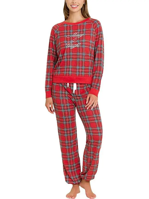 Honeydew Intimates Star Seeker Lounge Set - Santa Plaid