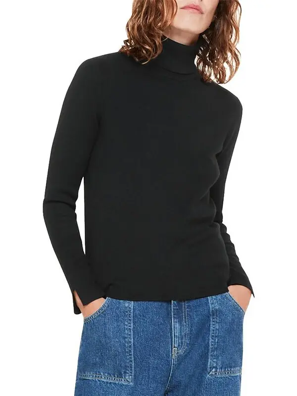 Whistles Maja Turtleneck Sweater - Black
