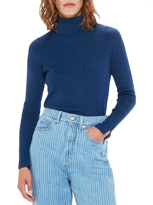 Whistles Maja Turtleneck Sweater - Blue