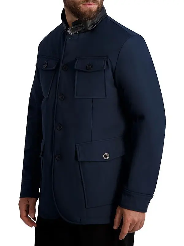 Karl Lagerfeld Paris Puffer Blazer - Navy