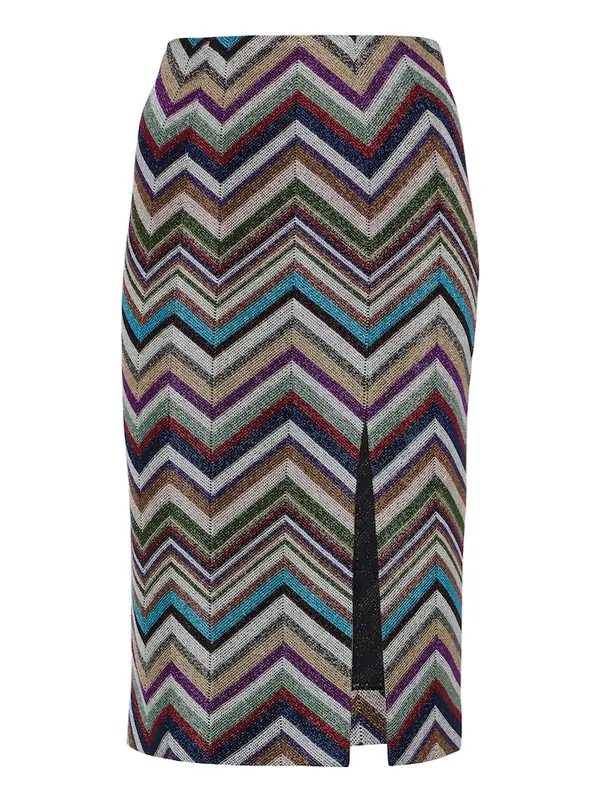 Missoni Zig Zag Wool-blend Pencil Skirt - Multicoloured