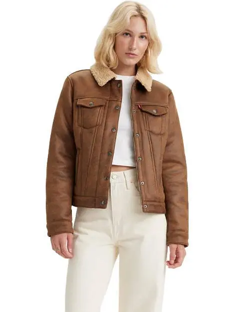 LEVI'S Faux Shearling Trucker Jacket - Sesame