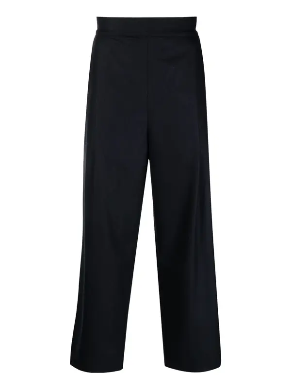 LANEUS High-waisted Straight-leg Trousers - Blue