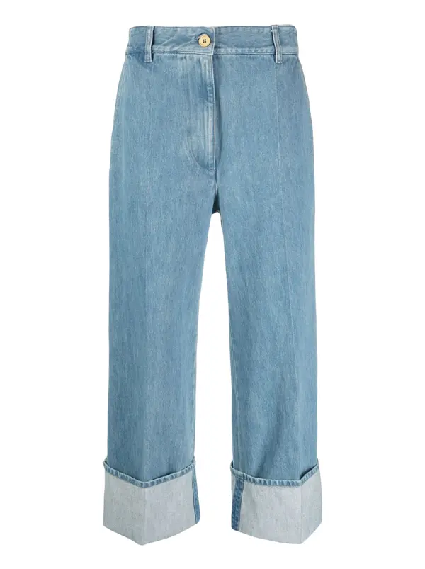 Patou Iconic Cuffed Jeans - Blue