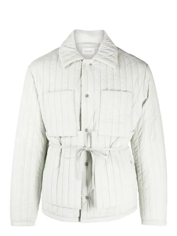 CRAIG GREEN Belted Quilted Shirt Jacket - Grey