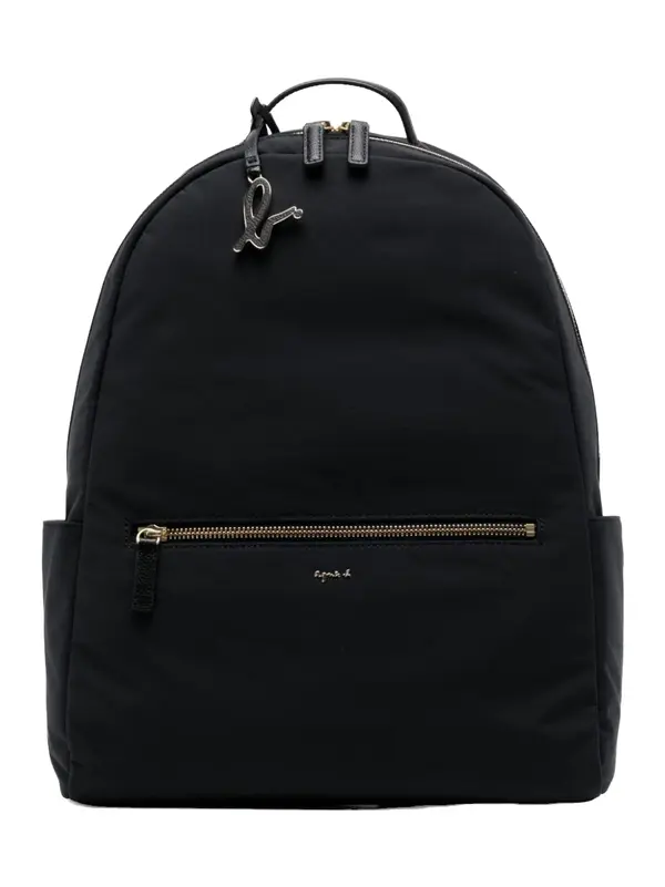 AGNÈS B. Logo-plaque Backpack - Black
