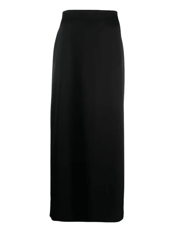 LANVIN Satin Midi Skirt - Black