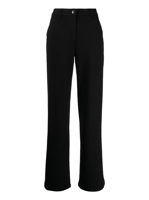 AGNÈS B. High-waisted Straight-leg Trousers - Black