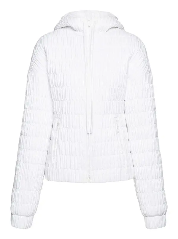 FERRAGAMO Quilted Hooded Bomber Jacket - White