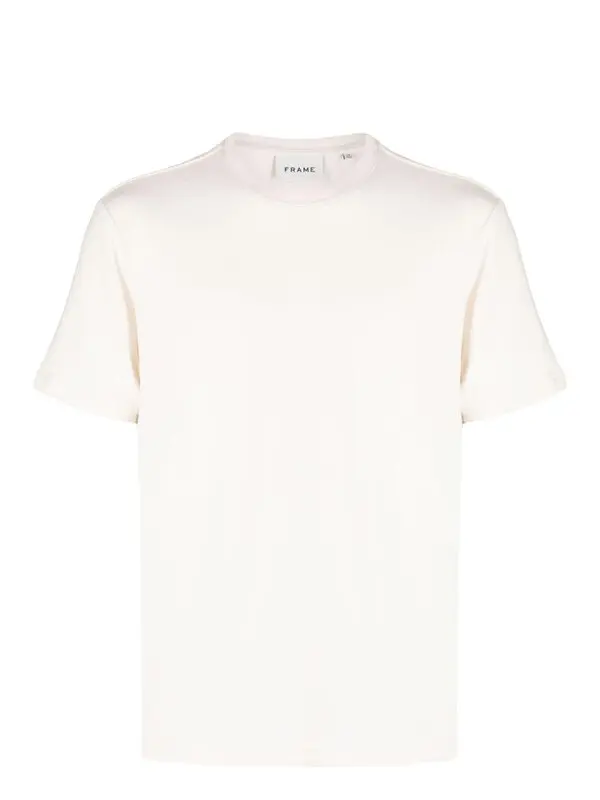 FRAME Crew-neck Cotton T-shirt - Neutrals