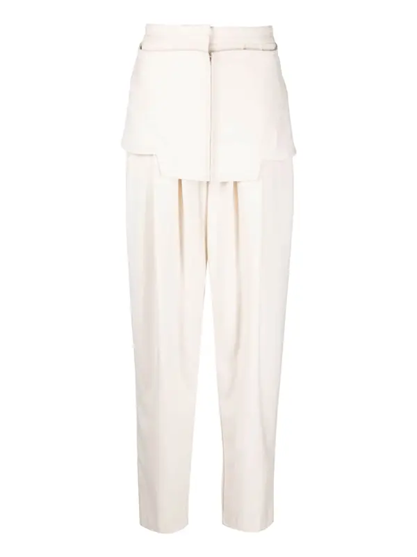 ANDREĀDAMO High-waisted Trousers - Neutrals