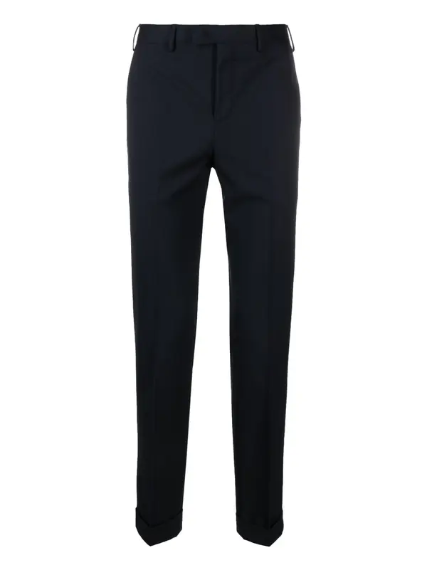 PT TORINO Straight-leg Tailored Trousers - Blue