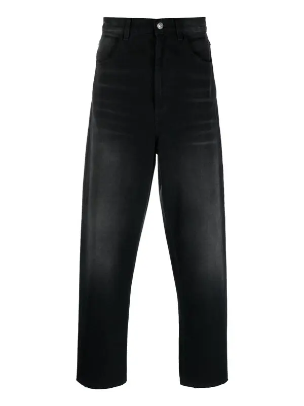 Marni Whiskering Effect Straight-leg Jeans - Black