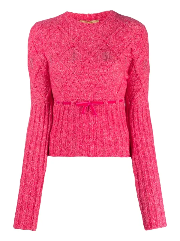 CORMIO Floral-embroidered Sweater - Pink