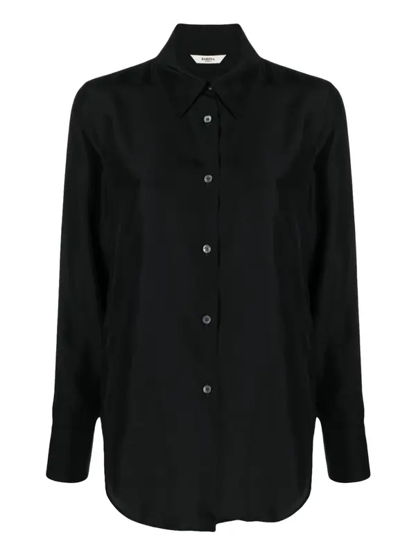 Barena Venezia Long-sleeve Silk Shirt - Black