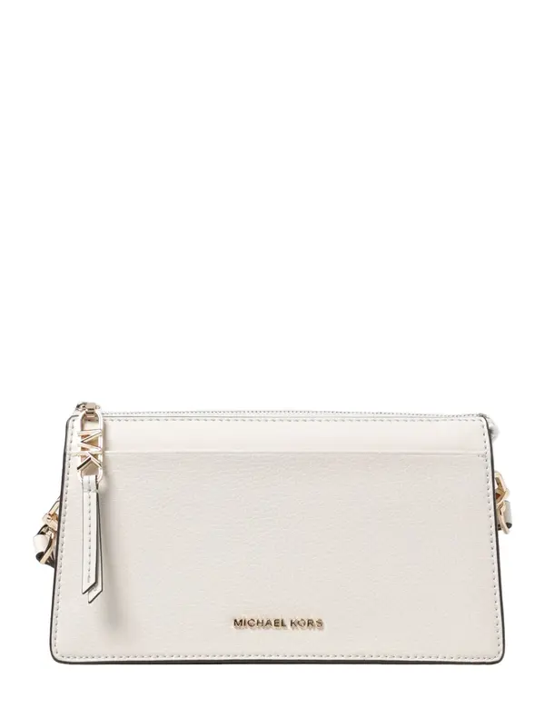Michael Kors Empire Grained Leather Shoulder Bag - White 1
