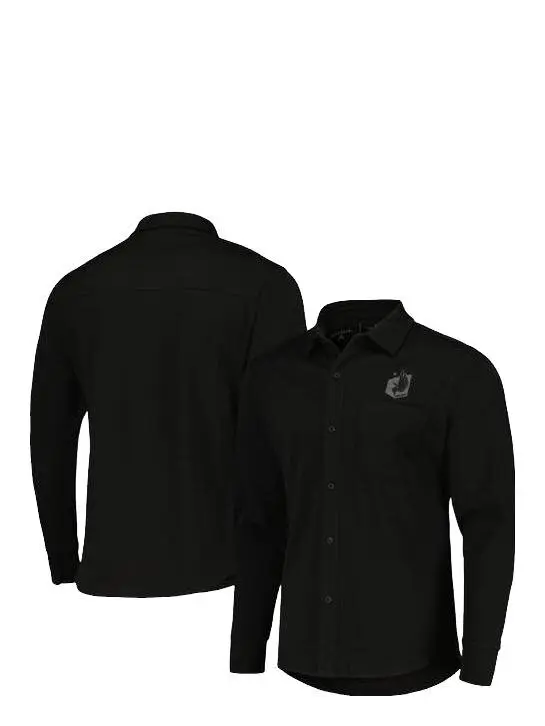 ANTIGUA Minnesota United Fc Streamer Diamond Button-up Shacket - Black