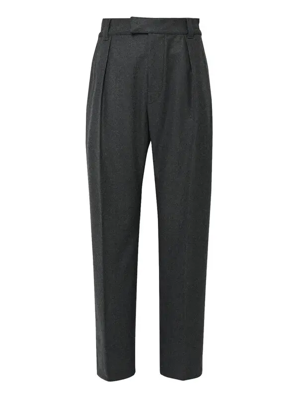 Loro Piana Reinga Straight-leg Wool And Cashmere-blend Trousers - Gray