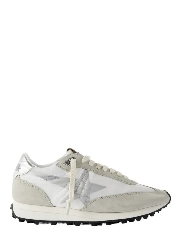 Golden Goose Marathon Leather And Suede-trimmed Nylon Sneakers - White