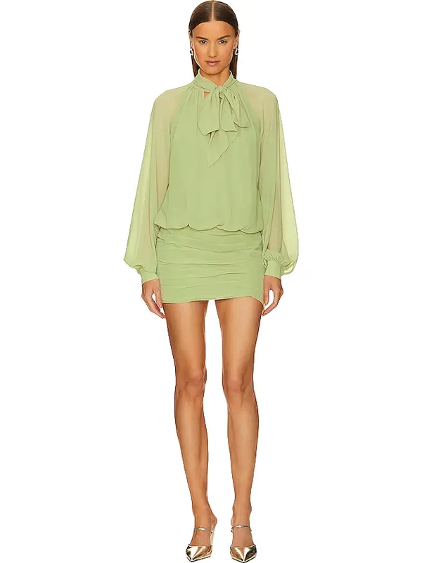 L'academie Maelle Mini Dress - Sage Green