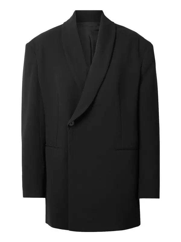 THE ROW Diomede Wool-blend Twill Blazer - Black