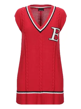 Ermanno Scervino Cable-knit Sleeveless V-neck Top - Red