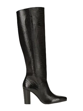 JONAK Printed Leather Boots - Black
