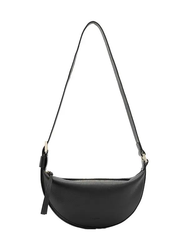 ALLSAINTS Half Moon Crossbody - Black/gold