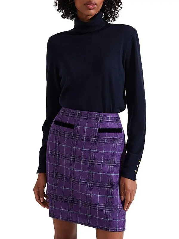 HOBBS LONDON Ruthie Wool Pencil Skirt - Purple Multi