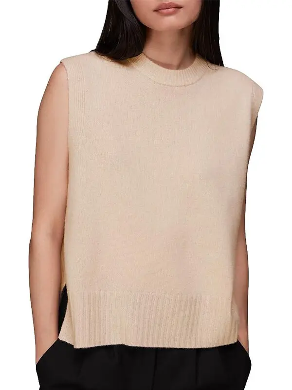 Whistles Crewneck Knit Tank Top - Ivory