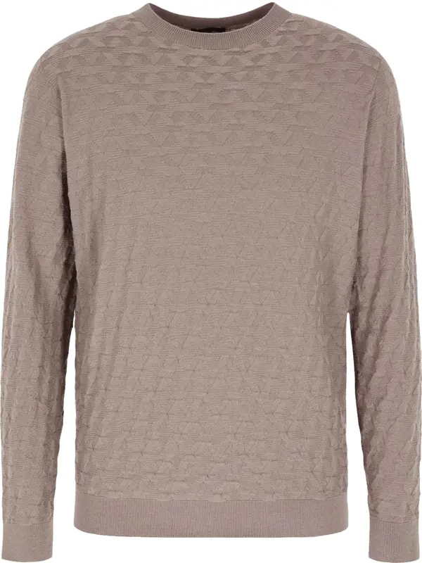 Giorgio Armani Geometric Crew-neck Jumper - Neutrals