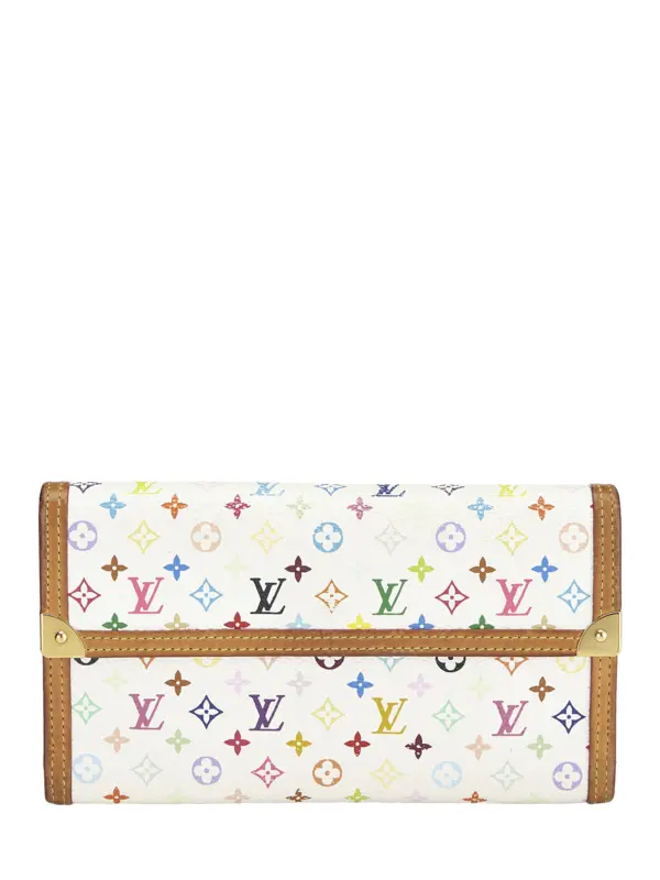 LOUIS VUITTON Takashi Murakami X Monogram International Wallet - White