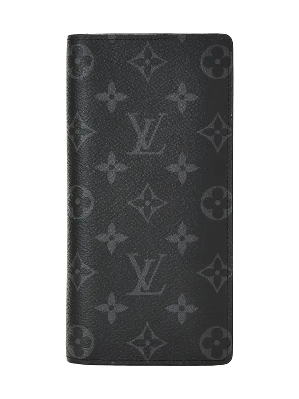 LOUIS VUITTON Monogram Eclipse Brazza Wallet - Black