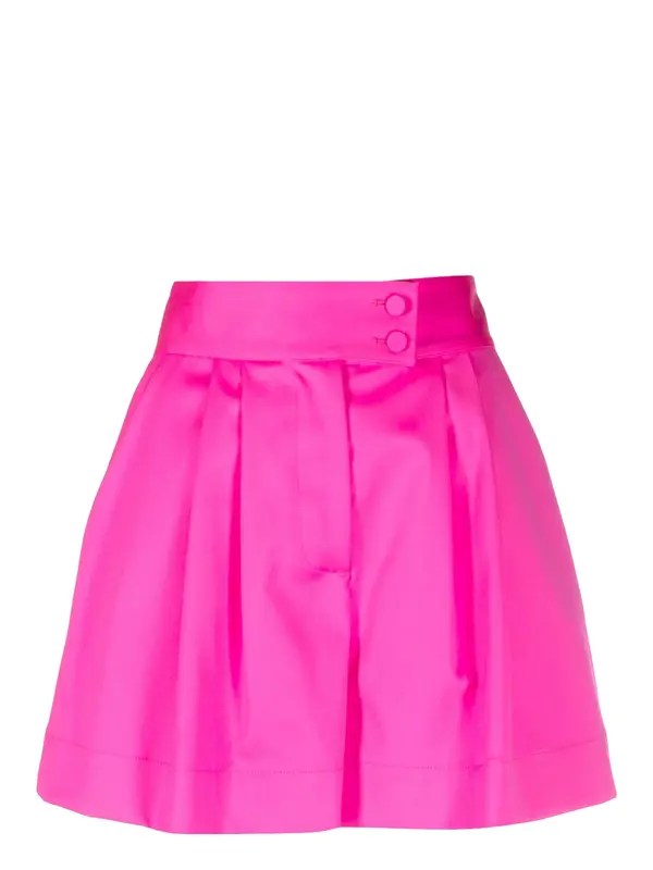 STYLAND Pressed-crease Wool-blend Shorts - Pink