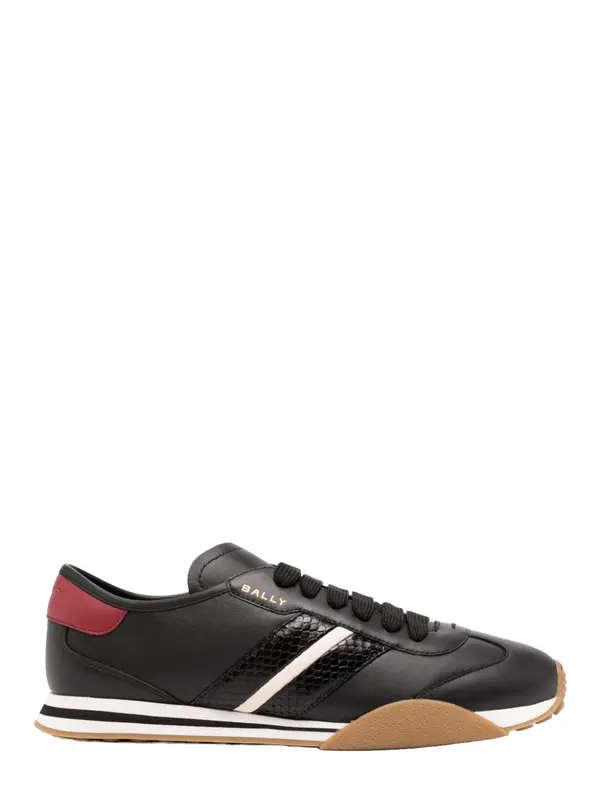 Bally Panelled Leather Sneakers - Black